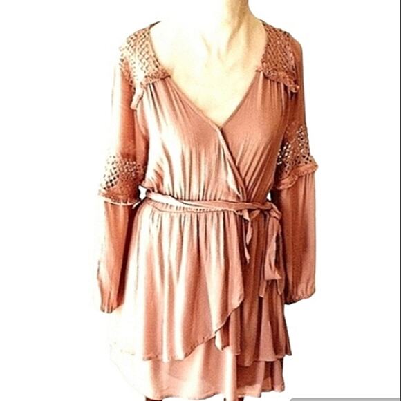 vestique | Dresses | Vestique Bohemian Mini Dress Crinkle Gauze Sz S ...